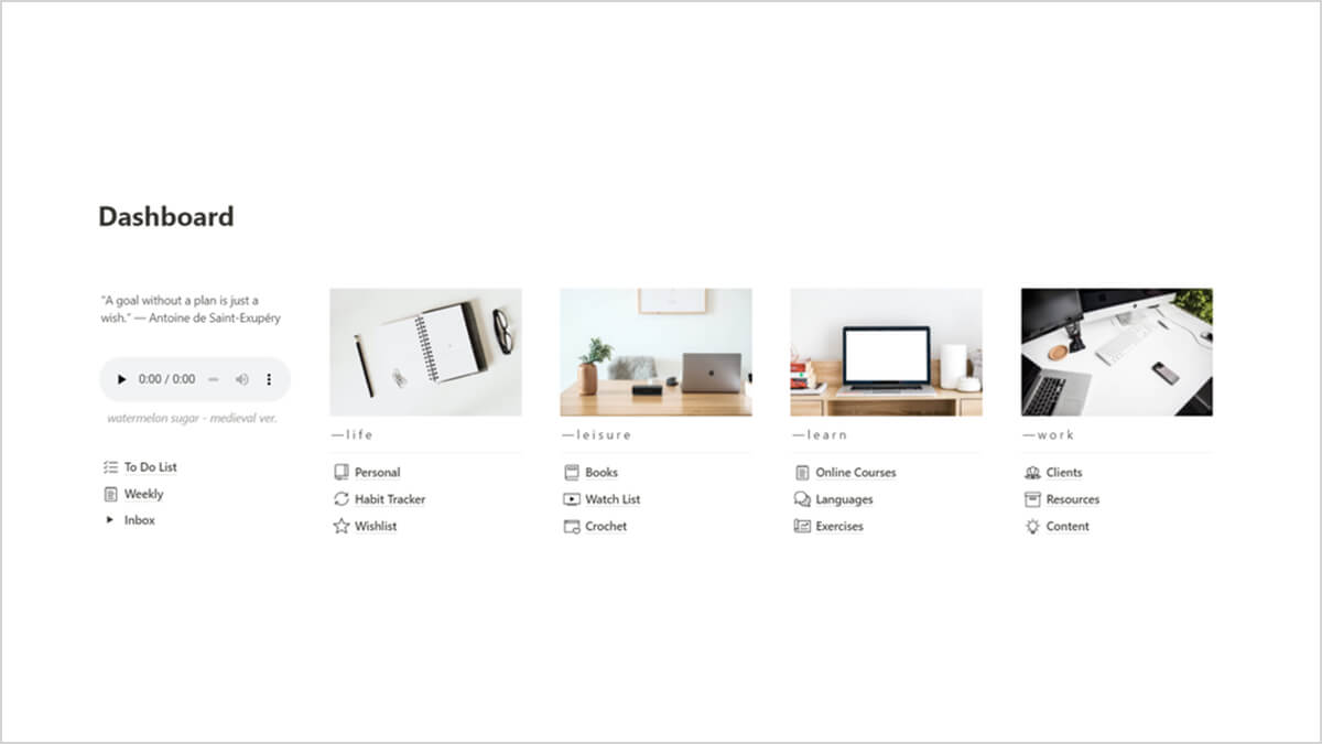 25 Aesthetic Notion Templates Layout Ideas