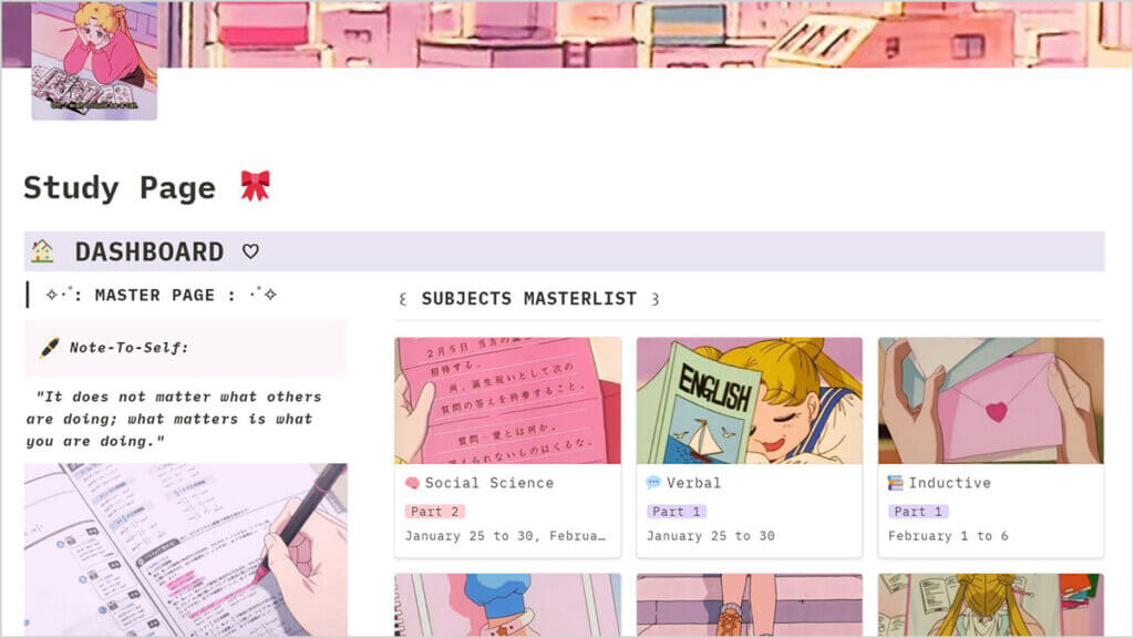 Aesthetic Notion Templates For Students Free