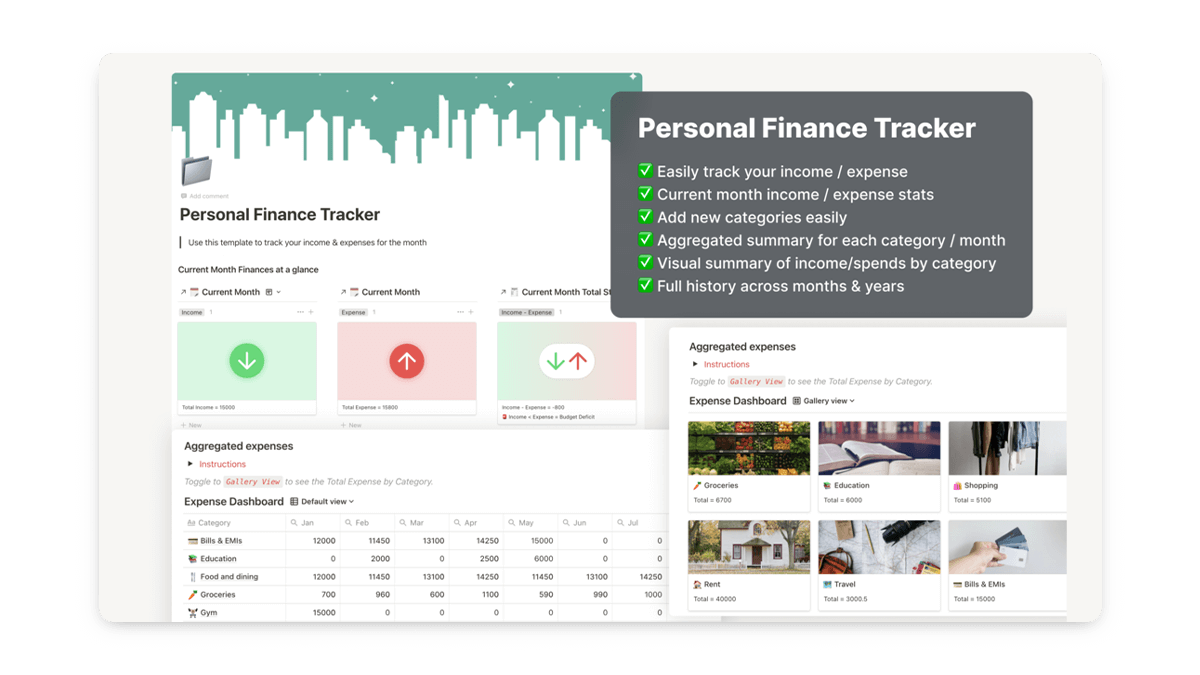 Expense Tracker Notion Template