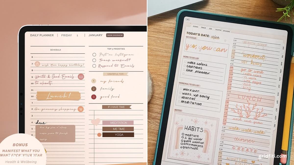 25 Aesthetic GoodNotes Templates Ideas Free Paid 