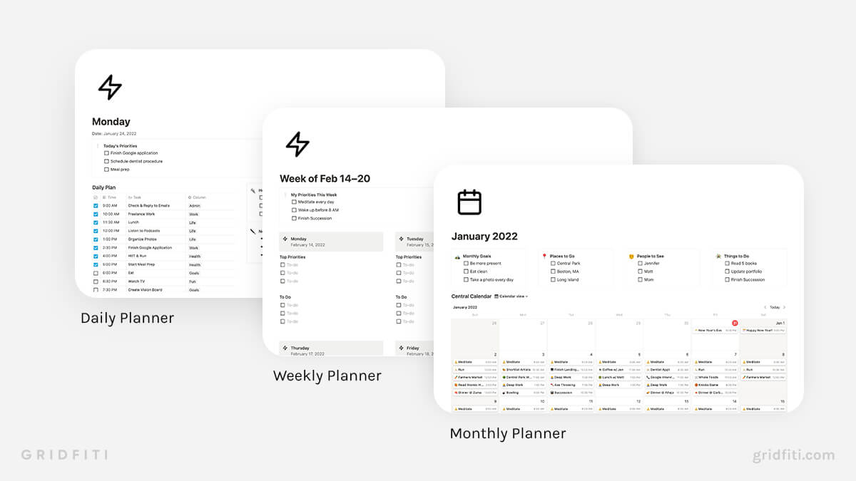 The Best Notion Planner & Schedule Templates (Daily, Weekly & Monthly) The Best Notion Planner & Schedule Templates (Daily, Weekly & Monthly)