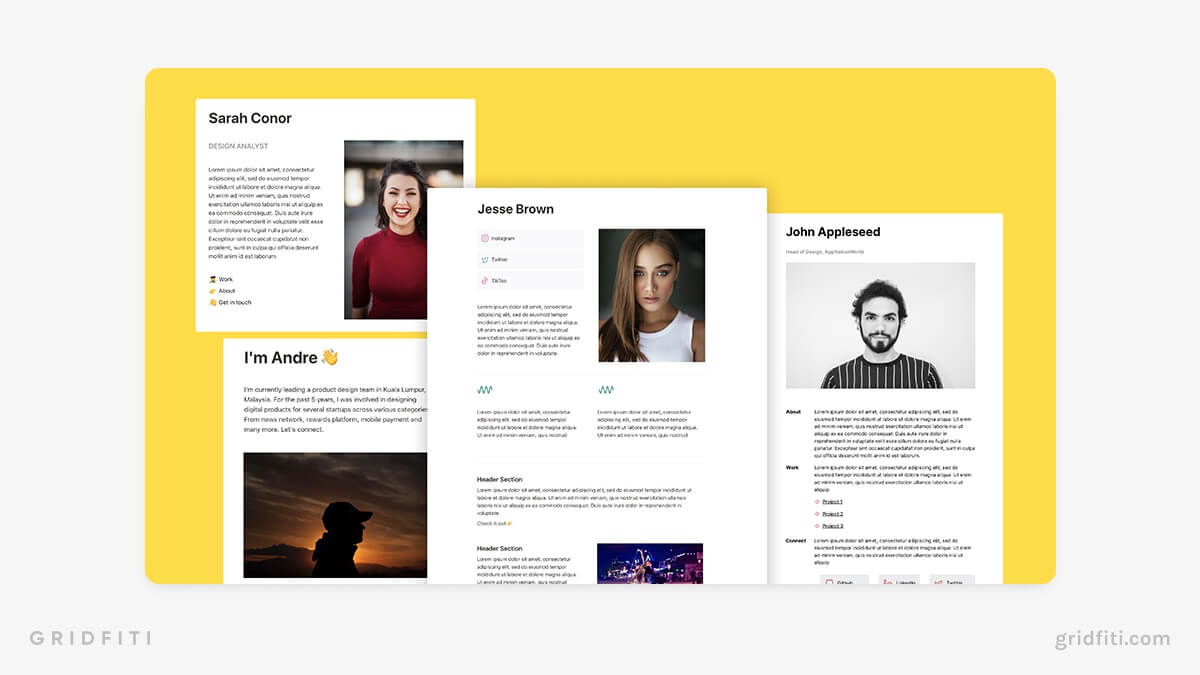 The 7 Best Notion Resume Templates Digital CV Templates Gridfiti