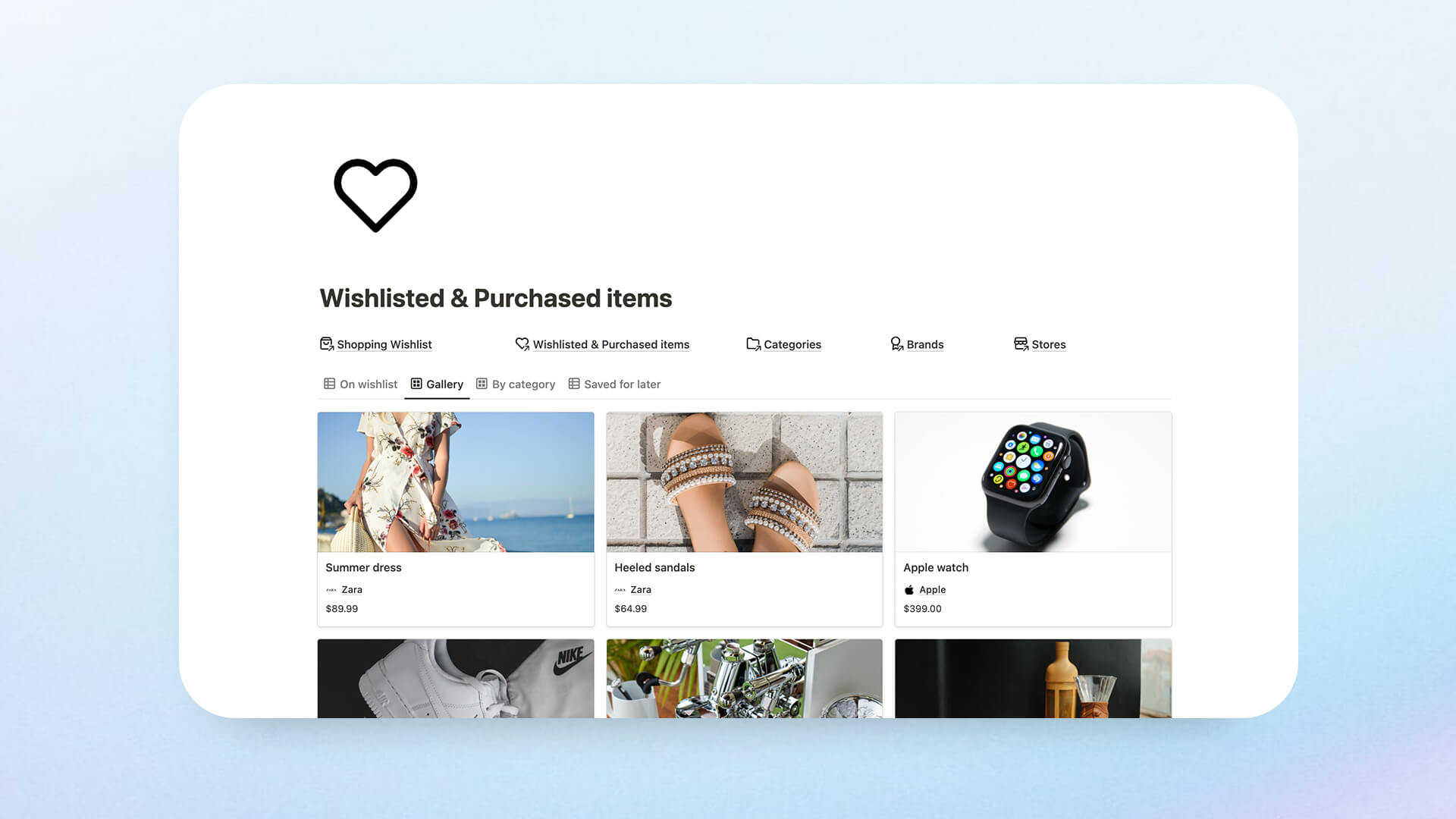 5 Notion Wishlist Templates To Track Your Wants Needs Gridfiti