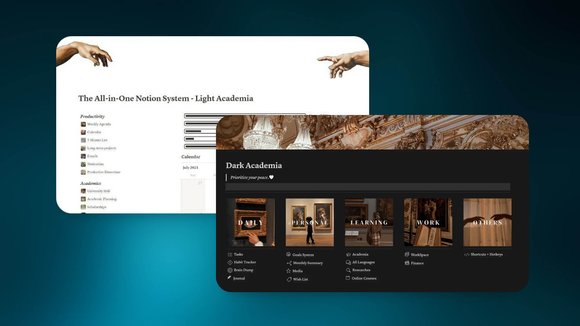 The 12 Best Light Dark Academia Notion Templates Gridfiti
