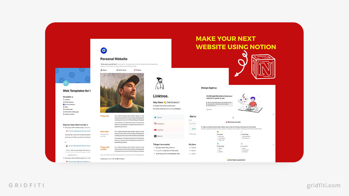 The 10 Best Notion Landing Page Templates Builders Gridfiti