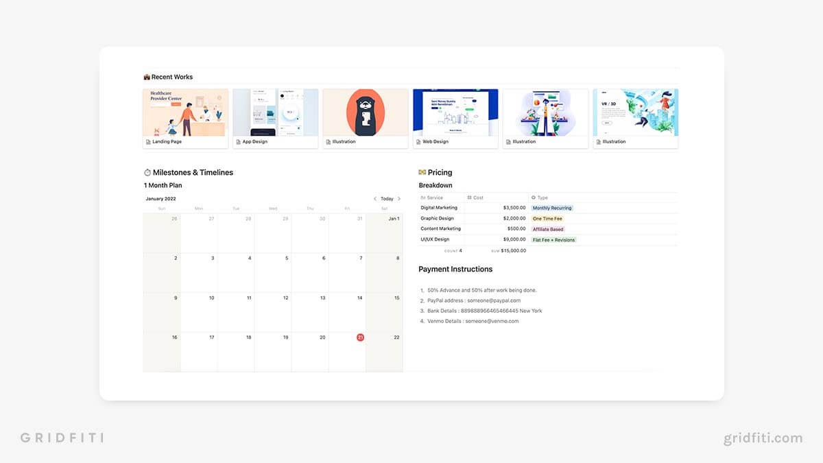 50 Powerful Notion Templates For Work For Almost Every Field Gridfiti