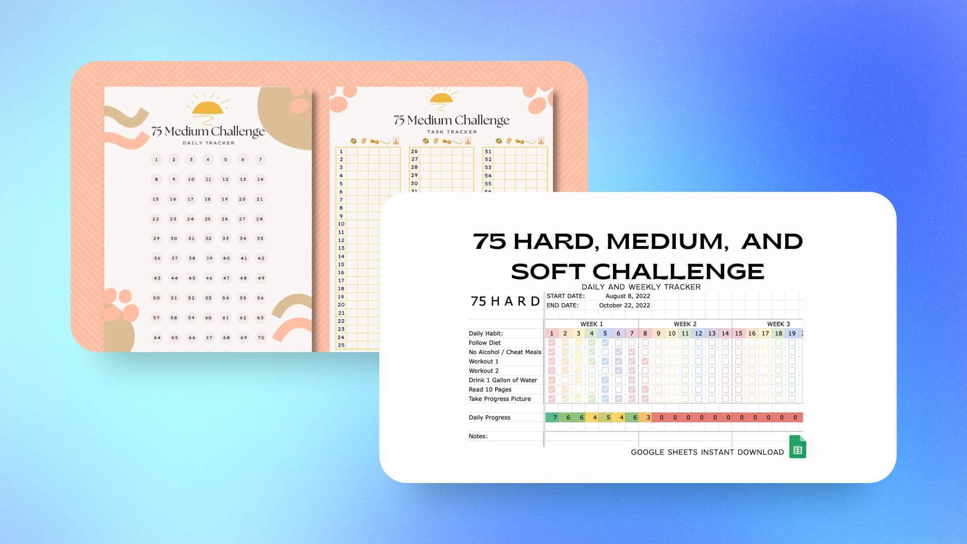 The 16 Best 75 Medium Challenge Templates & Trackers | Gridfiti